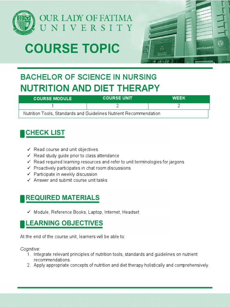 PDF Nutrition CM 1 Cu 2 Lec Week 2 | Download Free PDF | Nutrients | Vitamin