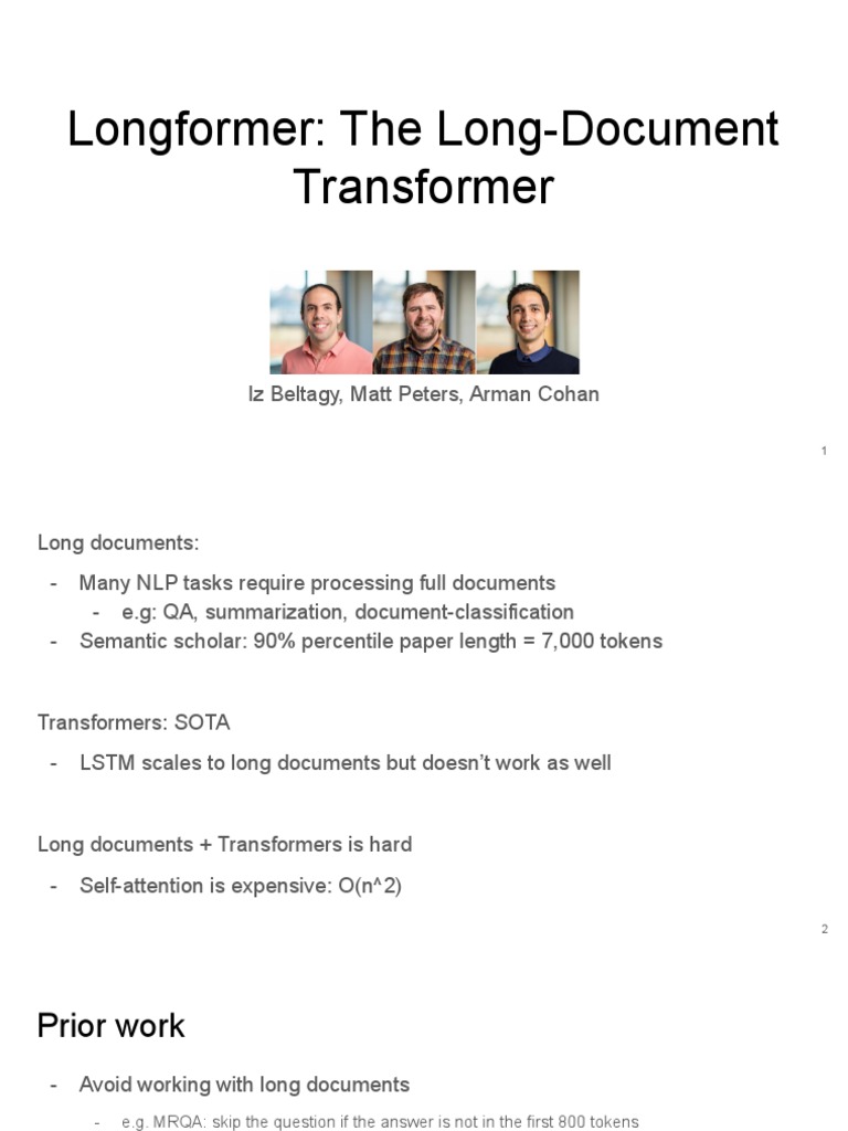 Longformer Slides | PDF | Computing | Cognitive Science