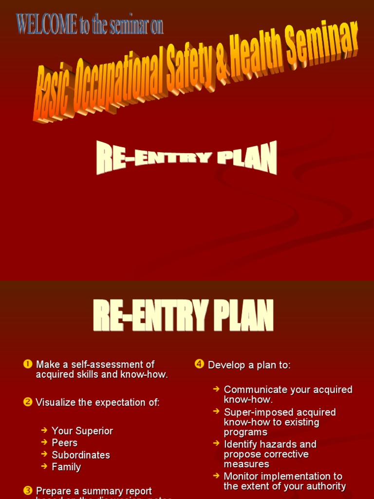 Re-Entry Plan | PDF