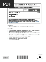 AQA Physics Equation Sheet Triple Oct 19 | PDF | Force | Mass