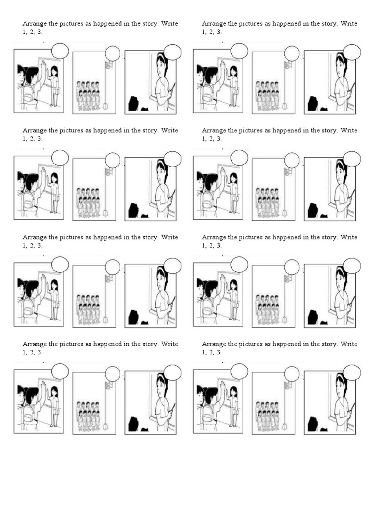 Arrange The Pictures As Happened in The Story | PDF