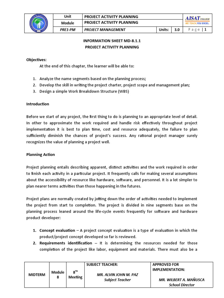 Module 8-Pre1 | PDF | Project Management