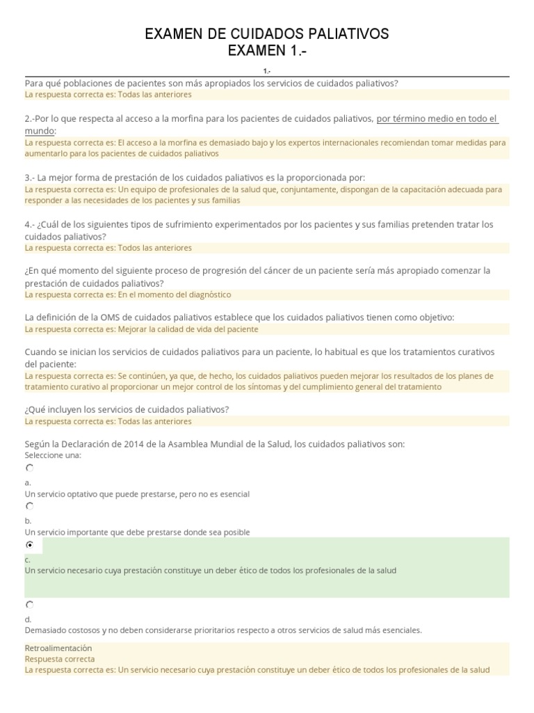 EXA. Cuidados Paliativos | PDF