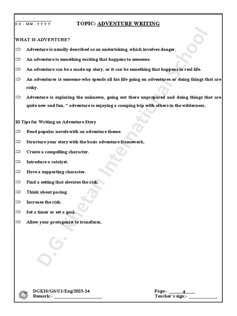 Adventure Writing | PDF