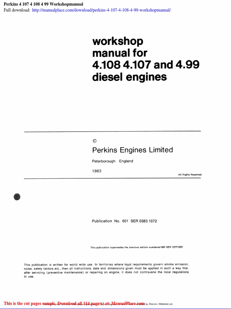 perkins-4-107-4-108-4-99-workshopmanual | PDF