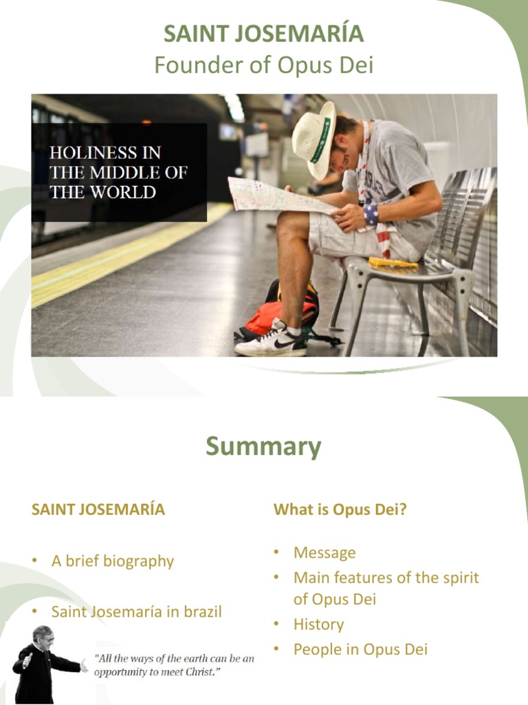 Saint Josemaria Founder of Opus Dei | PDF