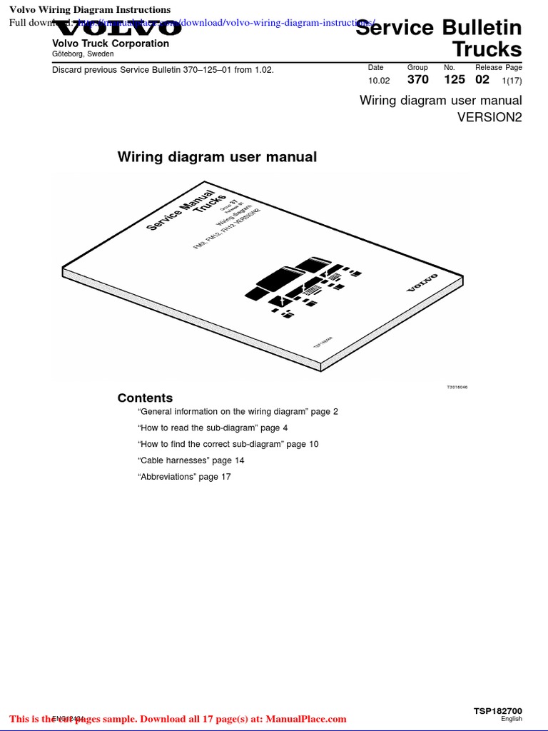 Volvo Wiring Diagram Instructions | PDF