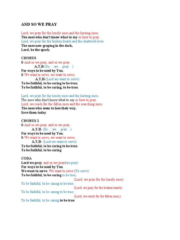 And So We Pray | PDF