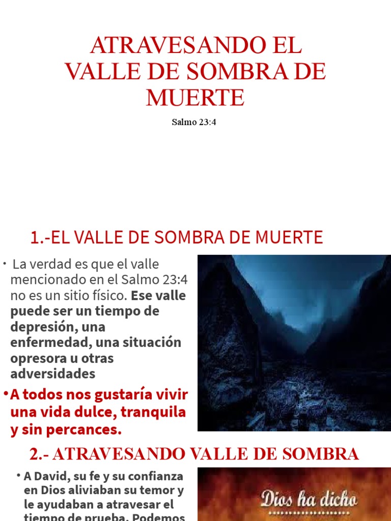 ATRAVESANDO EL VALLE DE SOMBRA DE MUERTE | PDF