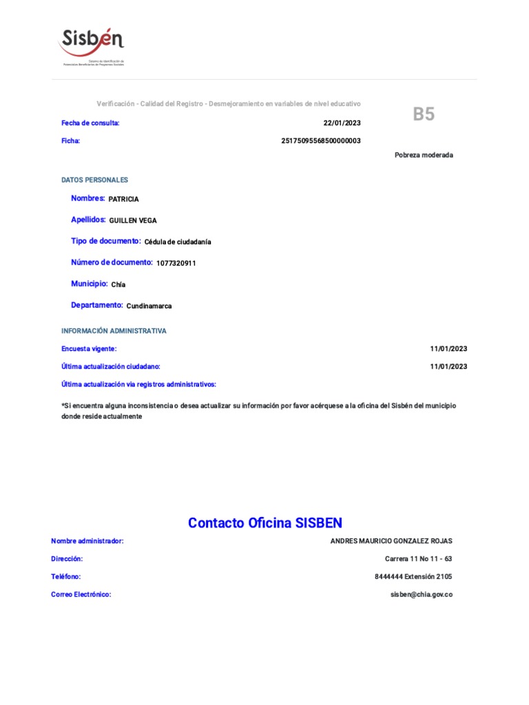 Consulta Tu Grupo Sisbén | PDF