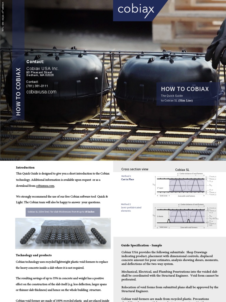 Quick Guide to Cobiax SL Technology | PDF | Concrete | Composite Material