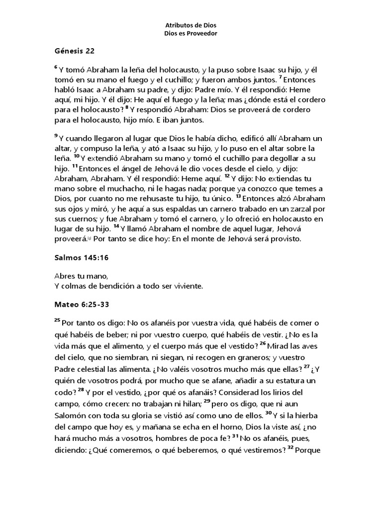 Dios Es Mi Proveedor | Descargar gratis PDF | Abrahán
