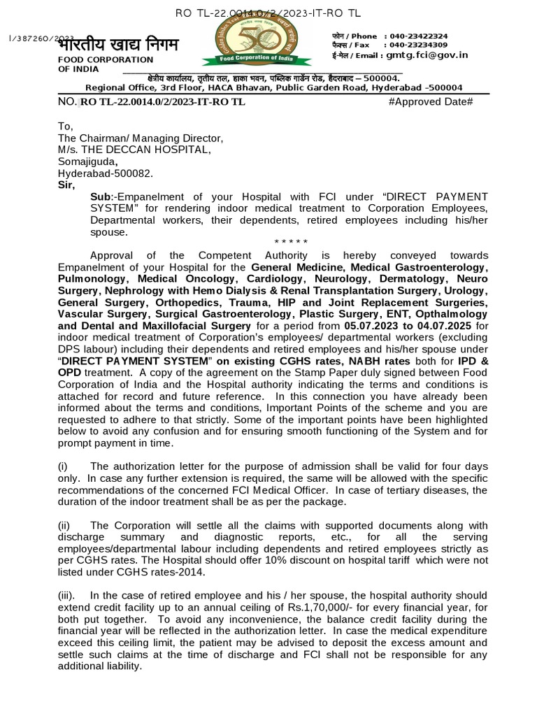 Forwarding Letter | PDF | Hospital | Surgery