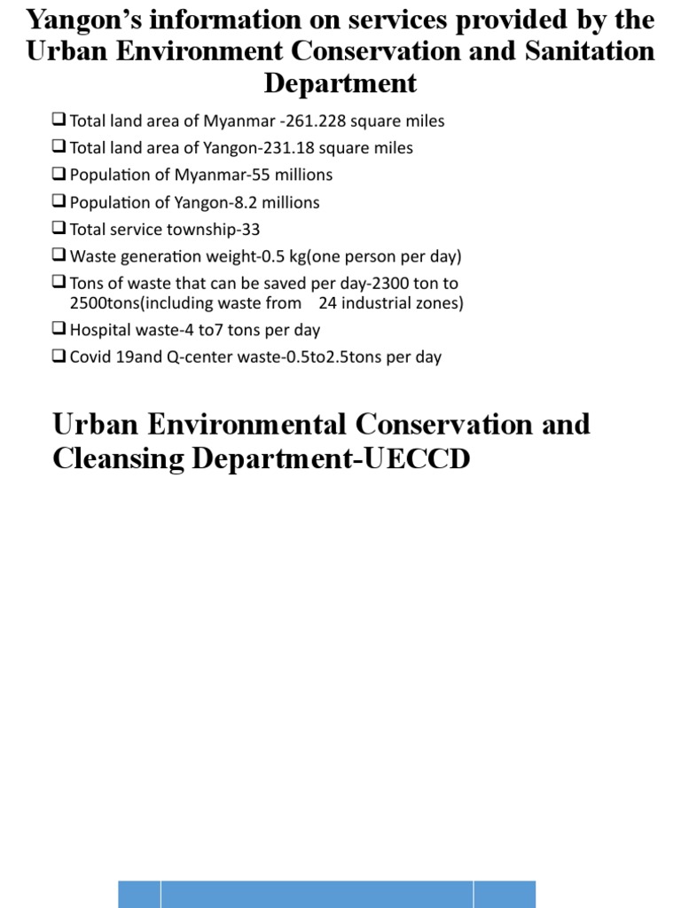 Yangon Waste Management Overview | PDF | Technology & Engineering