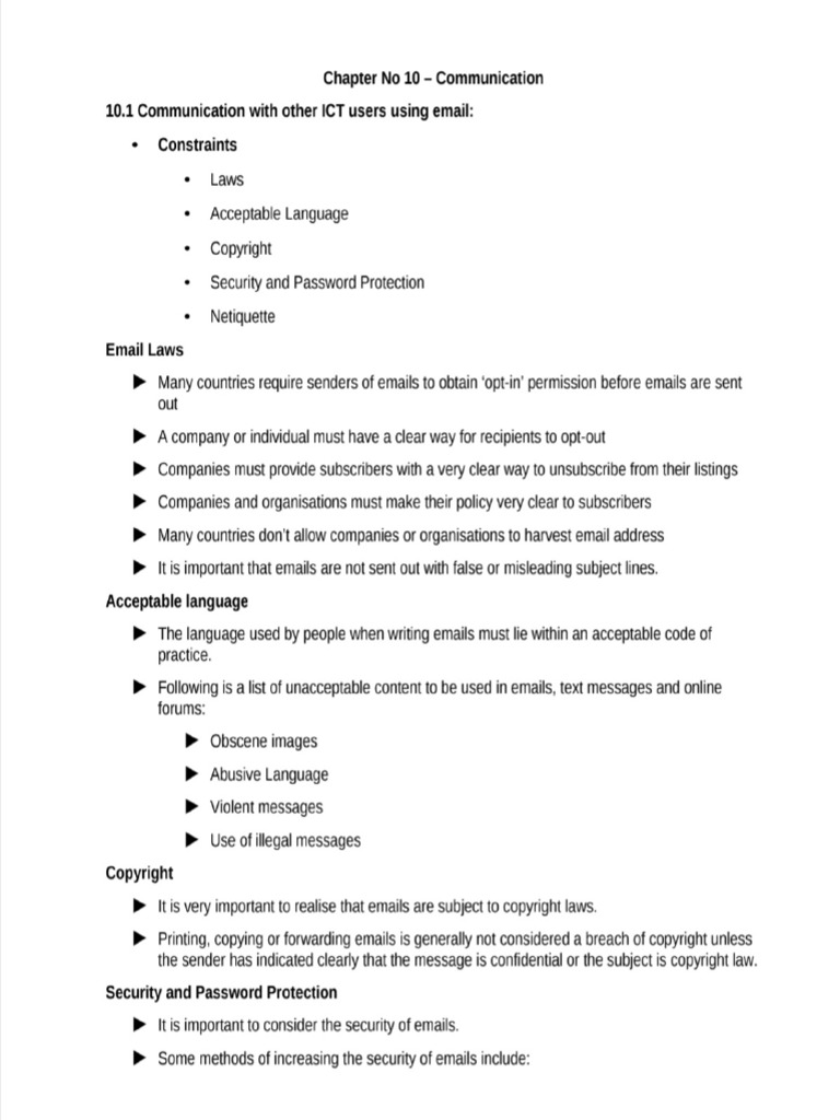IGCSE ICT Communication | PDF