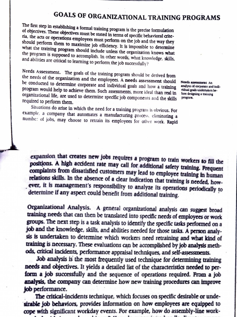 Defining Training Goals and Objectives | PDF | Performance Appraisal | Goal