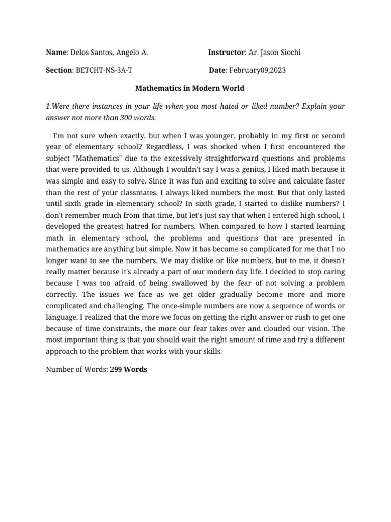 Math in Modern World | PDF