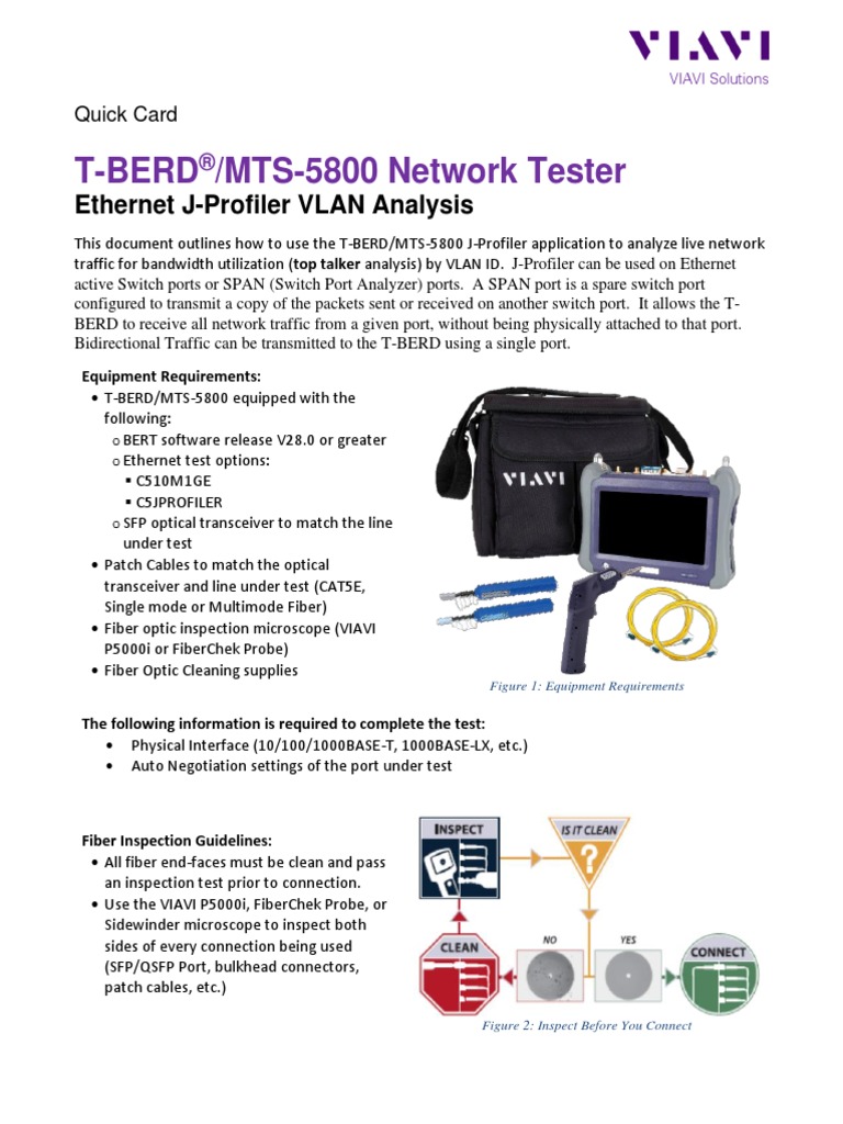 Quick Card T Berd Mts 5800 Ethernet J Profiler Vlan Analysis Quick ...
