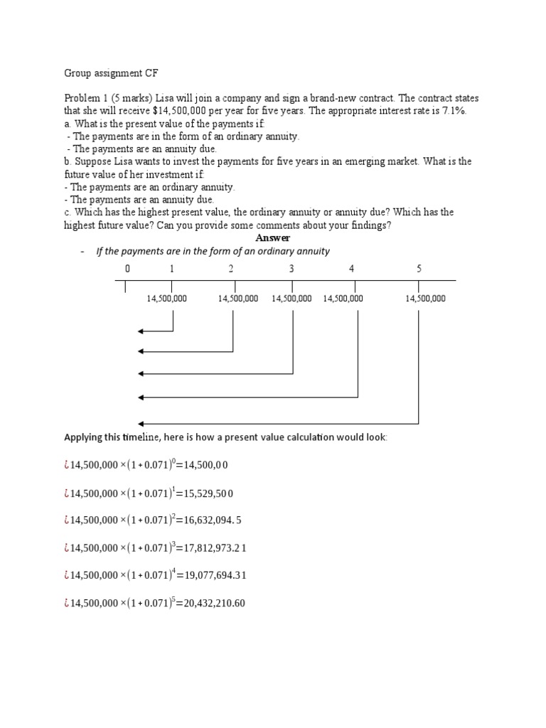 CF Assignment Draft 1 | PDF | Present Value | Financial Economics