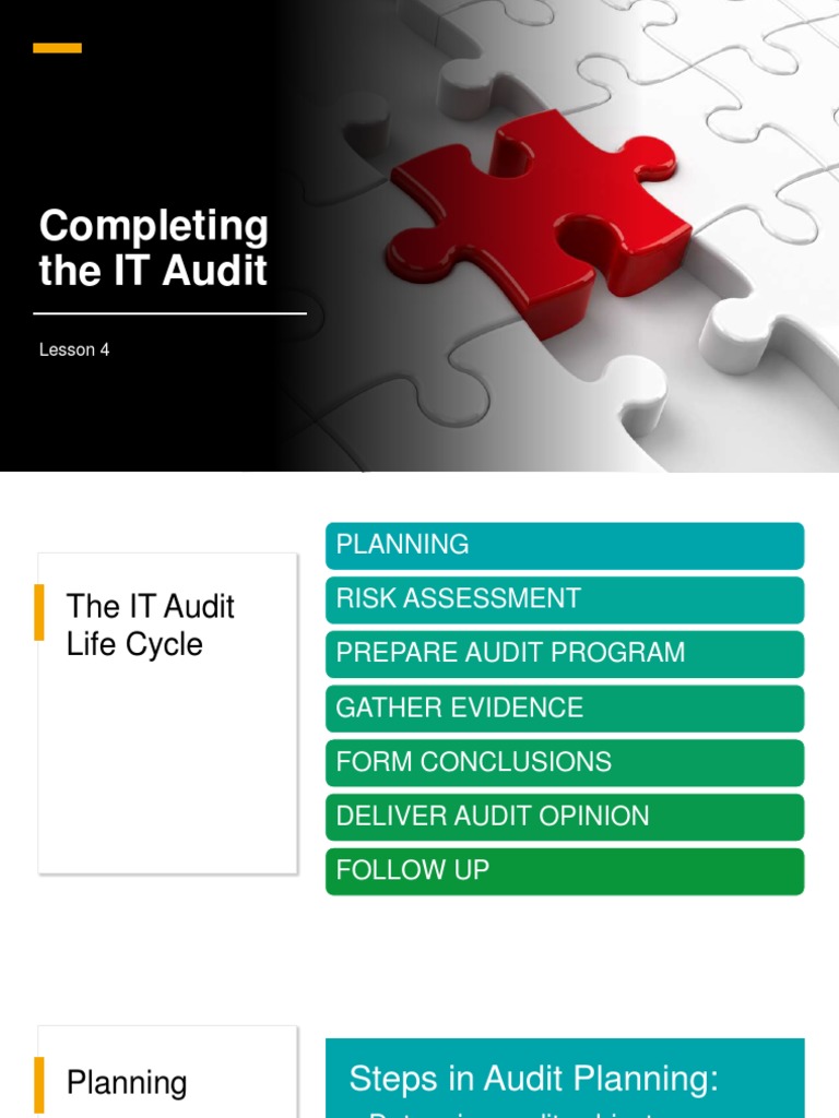 Lecture 8 Completing The It Audit Pdf Audit Financial Audit