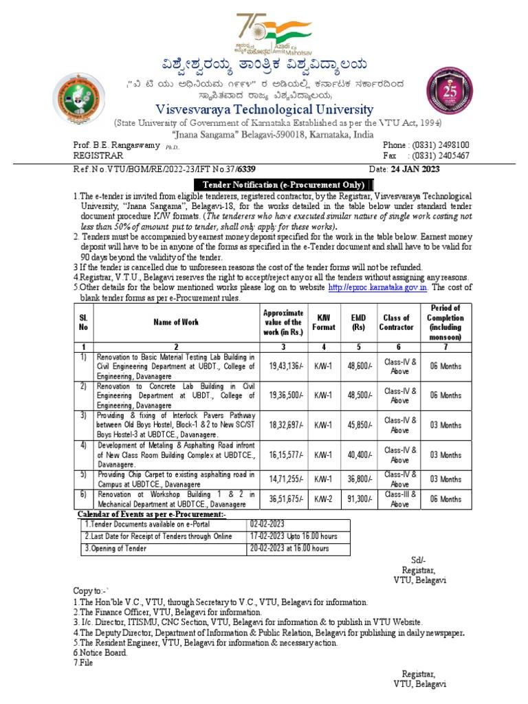 Tender-Notification-e-Procurement-Only | PDF