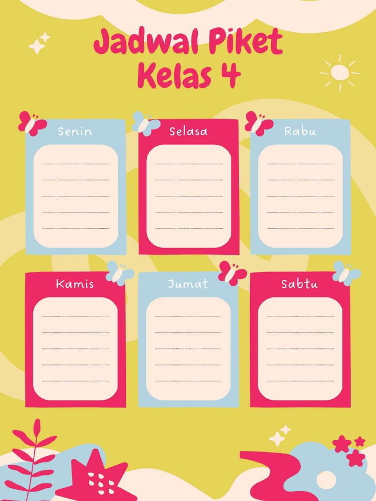 Daftar Piket Kelas 4 | PDF