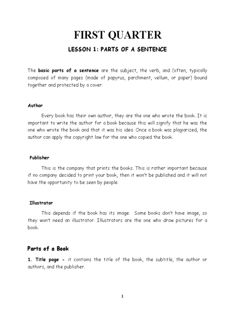 English 4 | PDF | Subject (Grammar) | Books