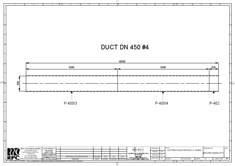 Cutting Plan J 609 DN 450 Duct #4-Layout1 | PDF