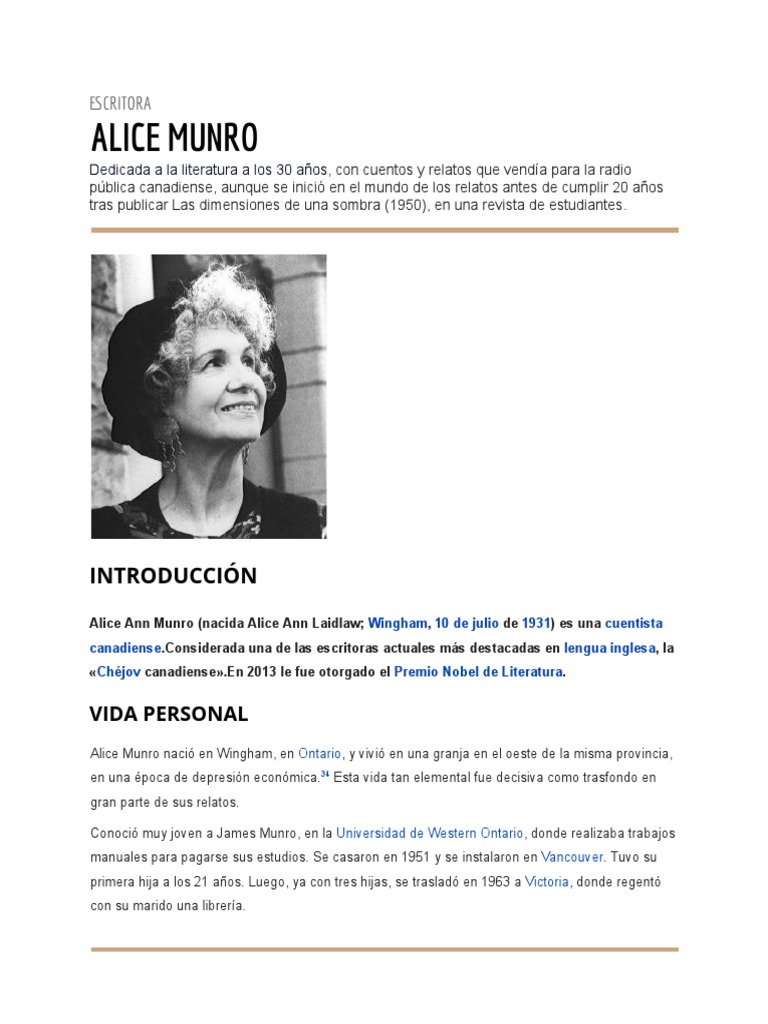 Alice Munro | PDF | Clásicos