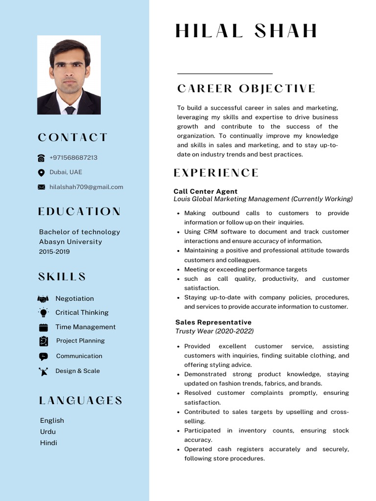 Resume CSR | PDF | Sales | Call Centre