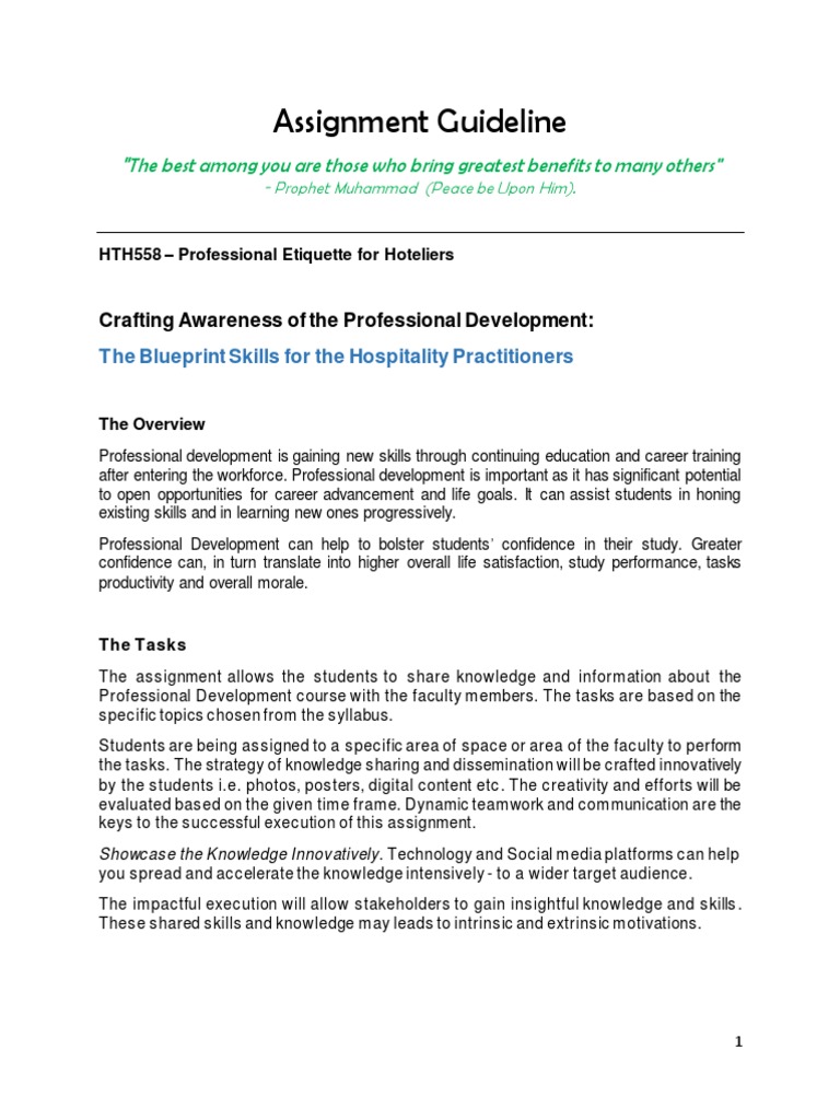 HTH558 Professional Development Assignment | PDF | Creativity | Motivation