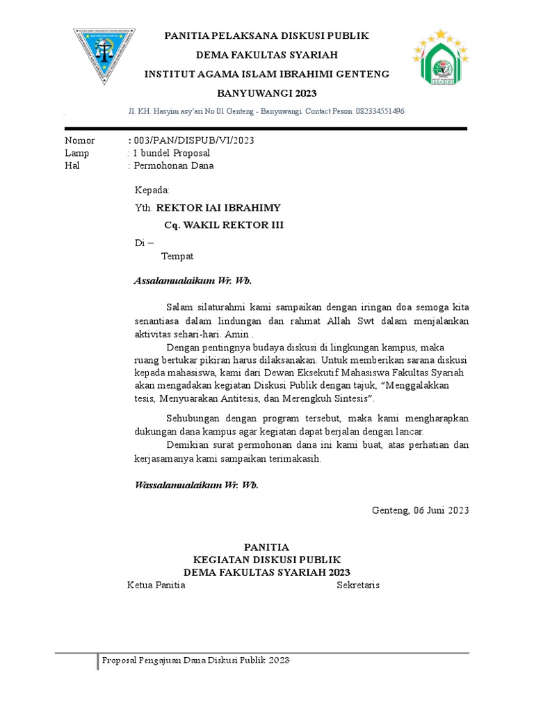 Proposal Diskusi Publik HASIL REVISI | PDF | Karier & Perkembangan