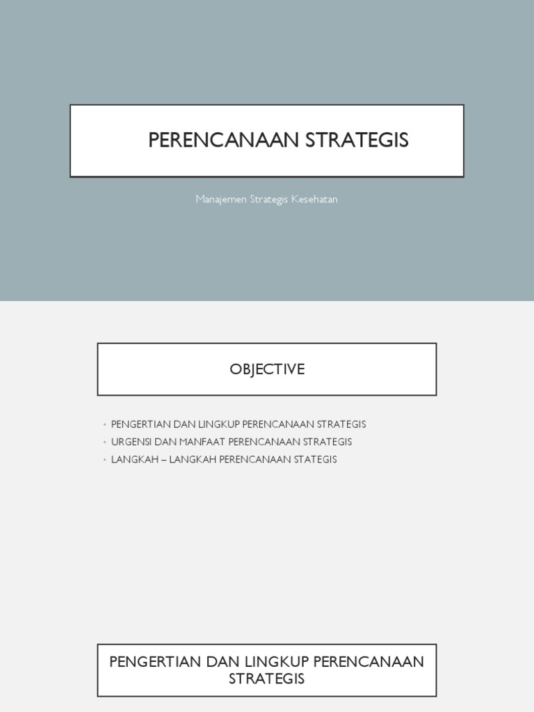Perencanaan Strategis - Pert 2 | PDF | Karier & Perkembangan
