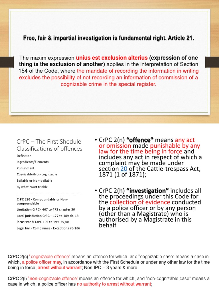 CRPC Important Sections | PDF