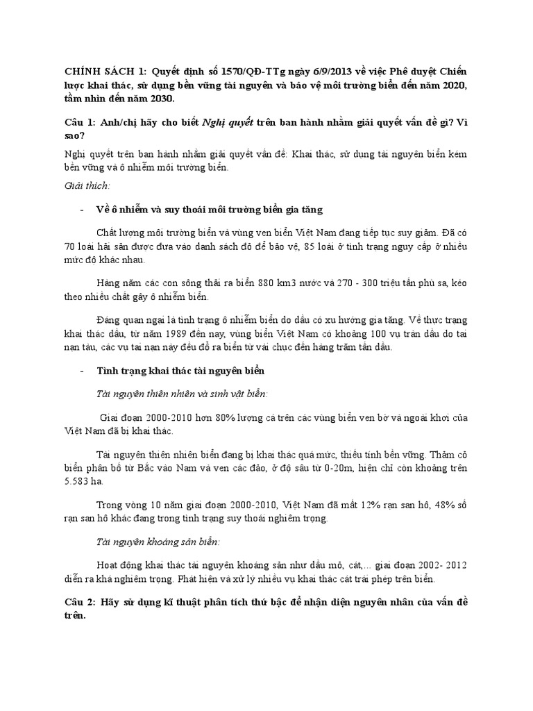 Tai Lieu Chinh Sach Phat Trien | PDF