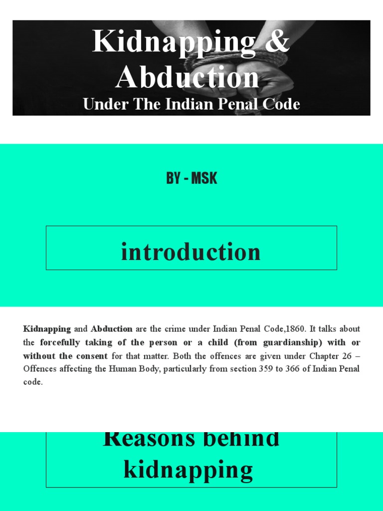 PPT on Kidnapping | PDF