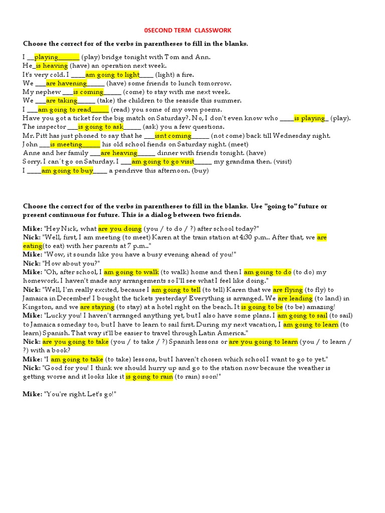 BE GOING TO Vs PROGRESSIVE | PDF BE GOING TO Vs PROGRESSIVE | PDF
