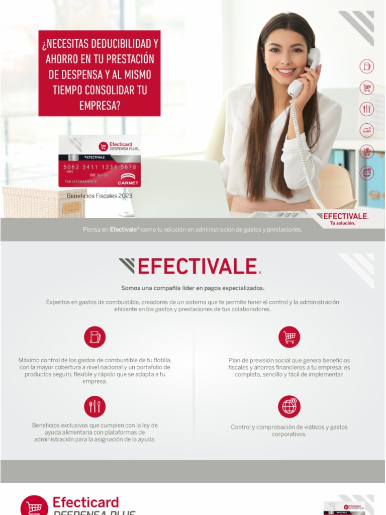 Efecticard Despensa Plus 2023 Beneficios Fiscales | PDF