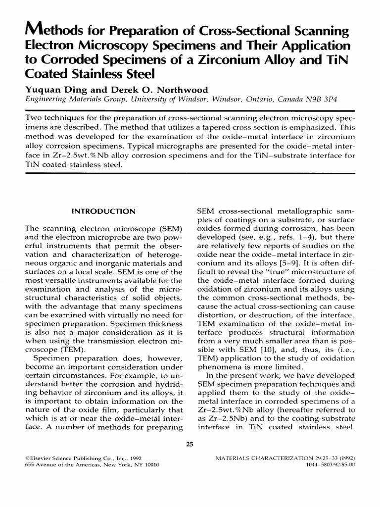 Methods For Preparation Of Cross Sectional Scanning Pdf Scanning