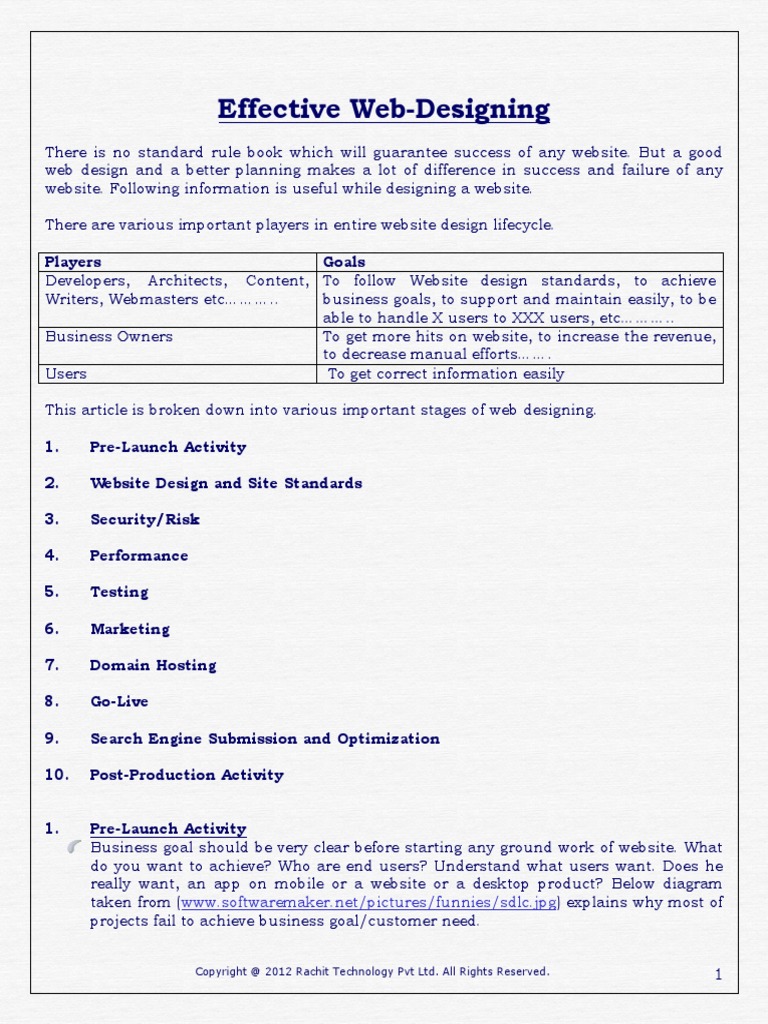 Effective Web-Designing | PDF | Websites | Advertising