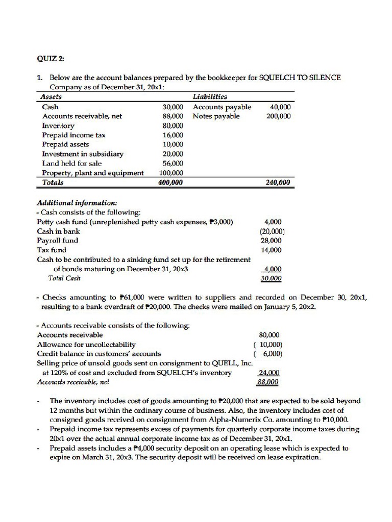 SFP Short Problem Quiz | PDF