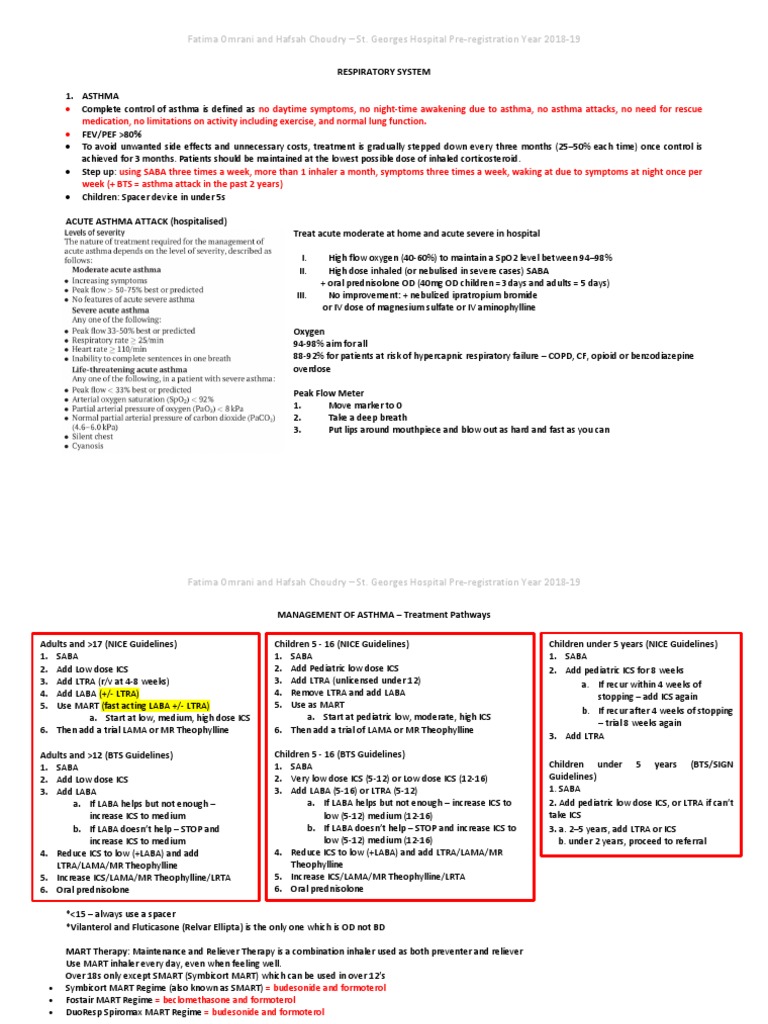 Chapter 3 - Resp | PDF | Asthma | Chronic Obstructive Pulmonary Disease