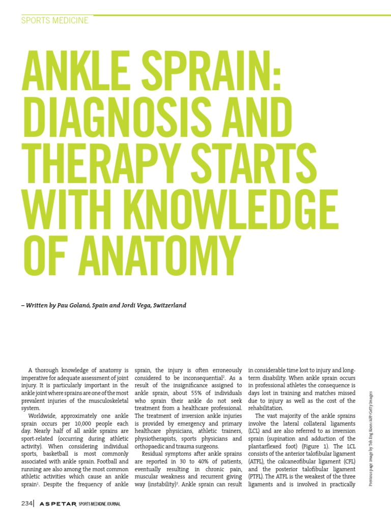 Ankle Sprain | PDF