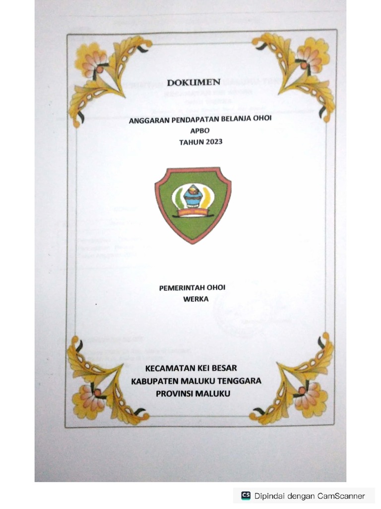 APBO OHOI WERKA KEC.KEI BESAR | PDF