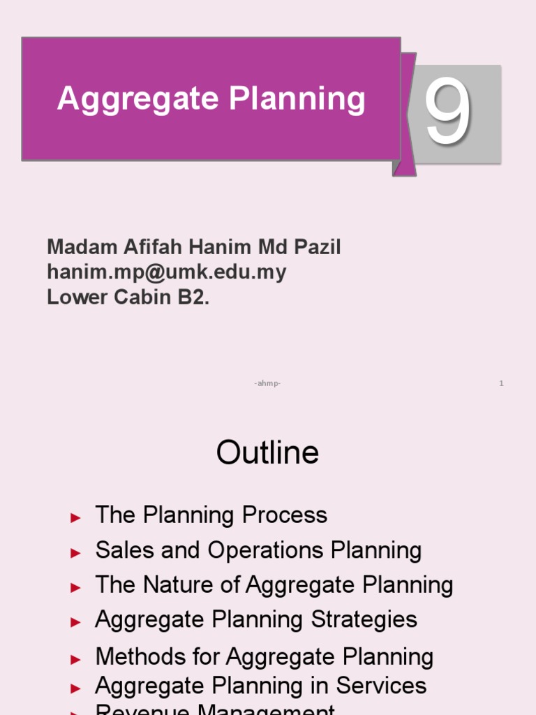 Chapter 9 - Aggregate Planning | PDF