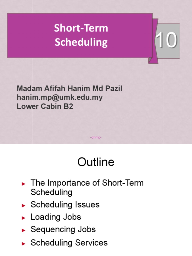 Chapter 10 - Short Term Scheduling | PDF