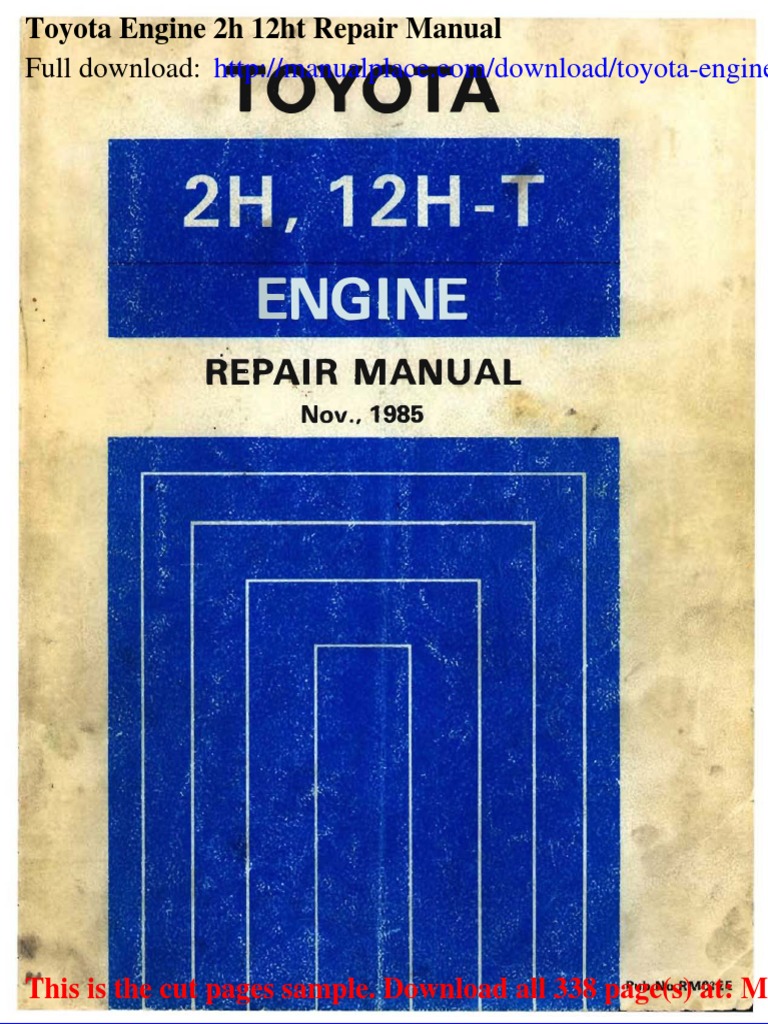 Toyota Engine 2h 12ht Repair Manual | PDF | Throttle | Diesel Engine