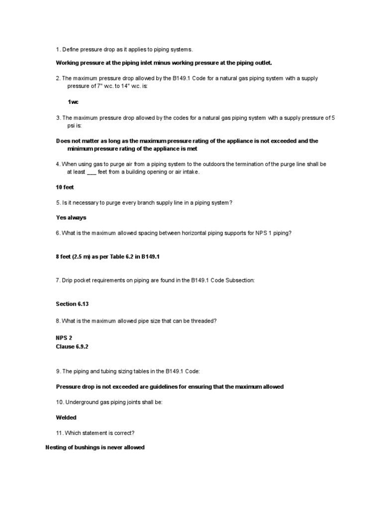 Module 10 Q&A | PDF | Pipe (Fluid Conveyance) | Mechanical Engineering