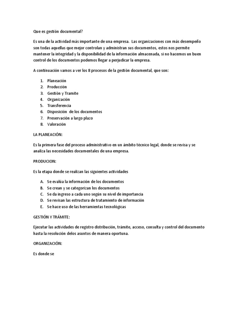 Que Es Gestión Documental | PDF