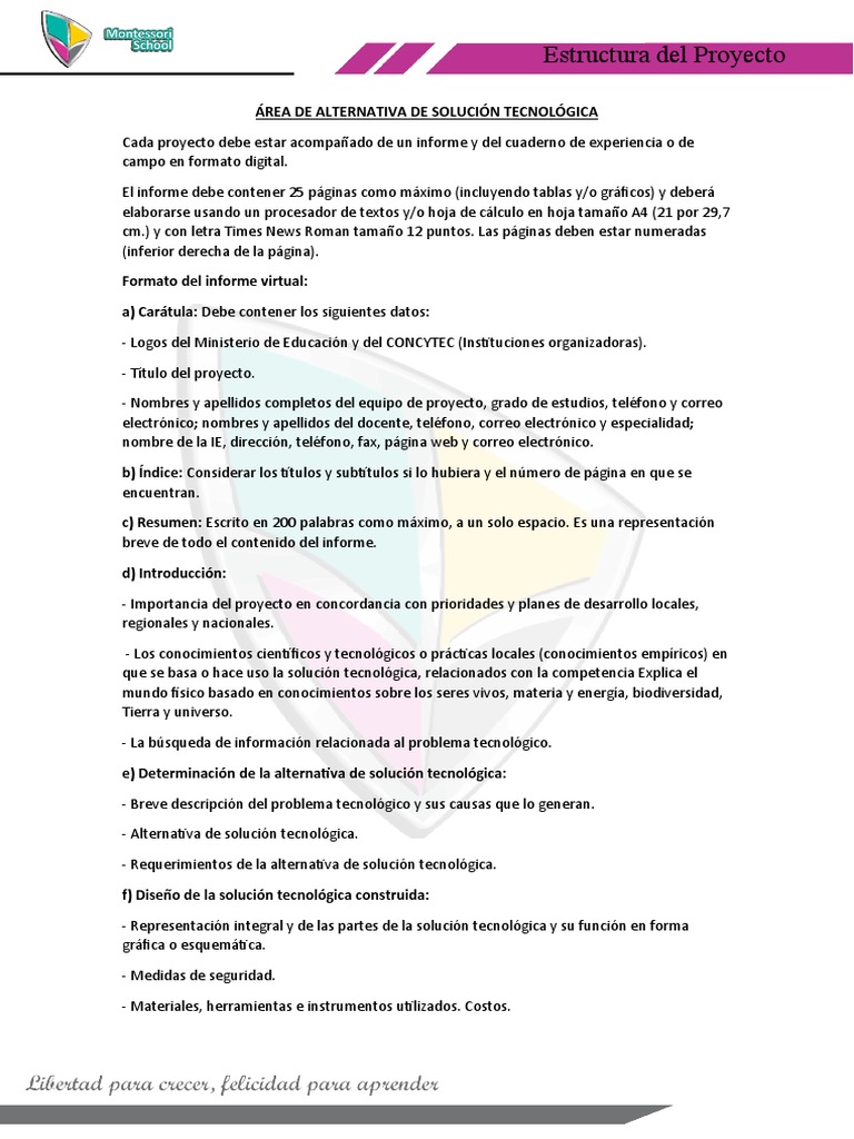 Estructura Del Proyecto Del ÁREA DE SOLUCIÓN TECNOLÓGICA | PDF | Diseño | Informática